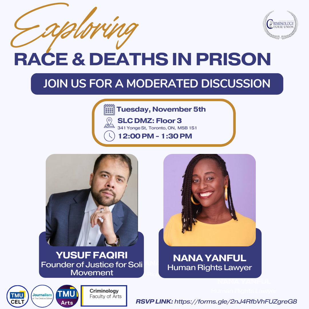 Exploring Race and Deaths in Prison - Faculty of Arts - Toronto ...