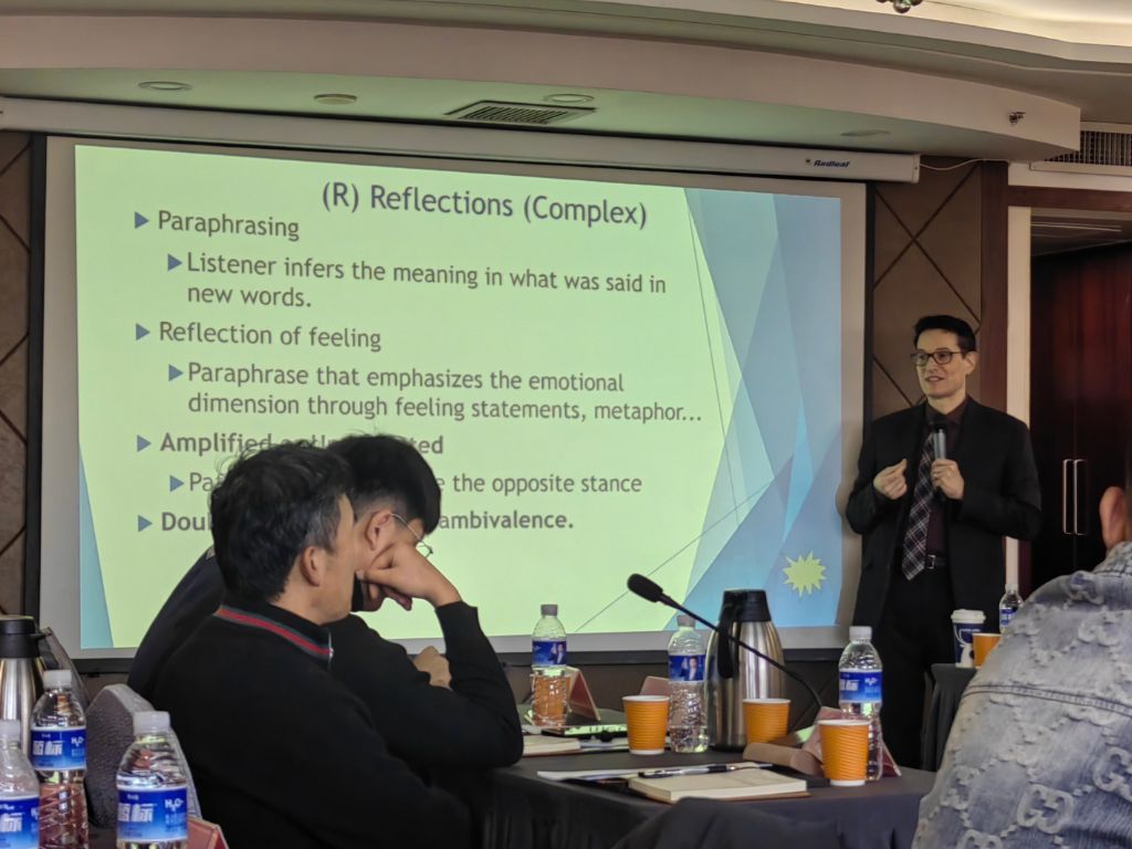 Trevor Hart trains in Beijing, promoting peer mental health support for ...