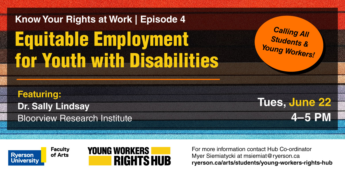 Equitable Employment for Youth with Disabilities - Faculty of Arts ...