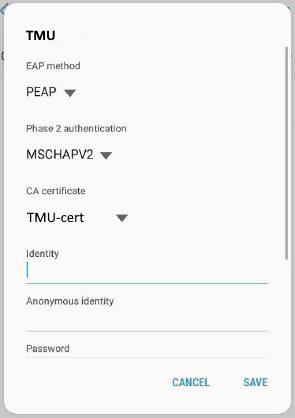 Wireless Configuration Instructions for Android v6+ - Computing and Communications Services ...