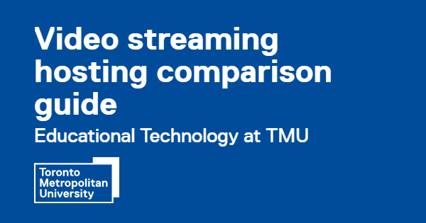 Video streaming hosting comparison guide - Educational Technology ...