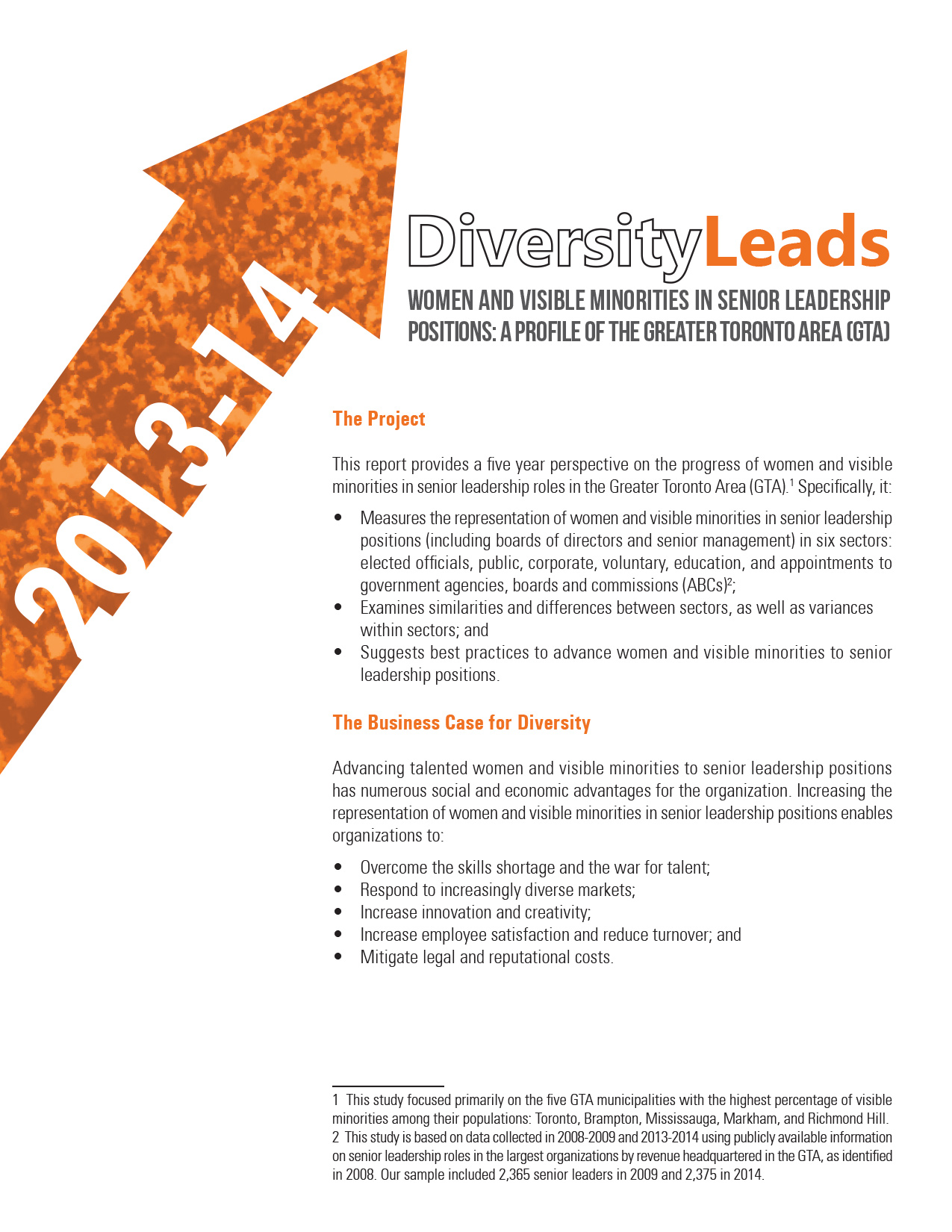 Diversity Leads 2013-14: Women and Visible Minorities in Senior ...