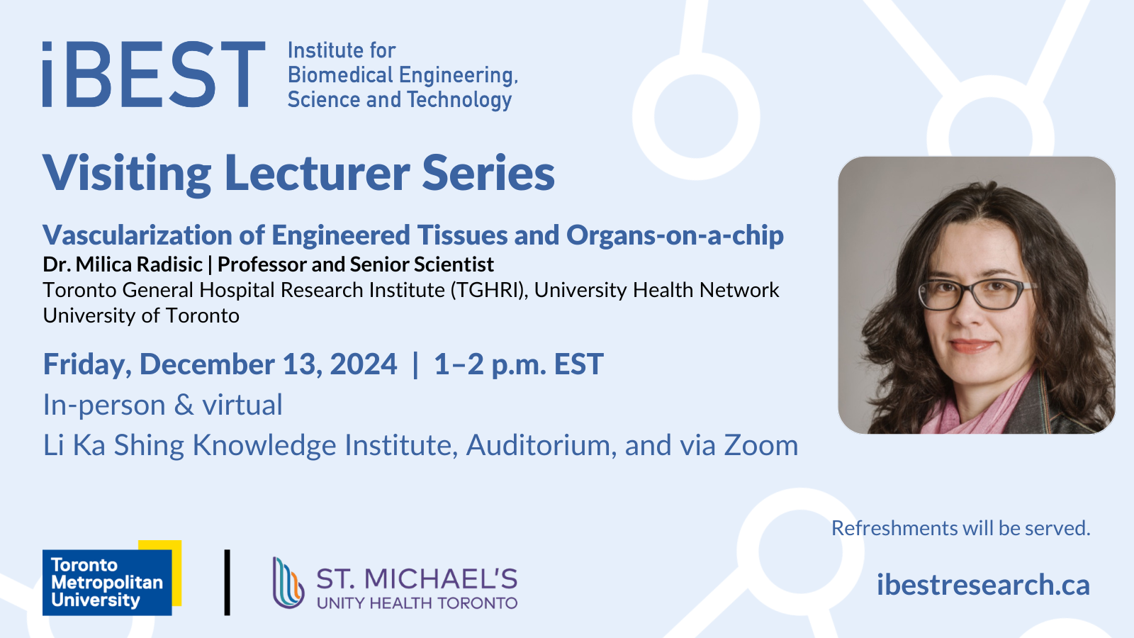 Visiting Lecture Series - Milica Radisic - Faculty of Engineering and ...
