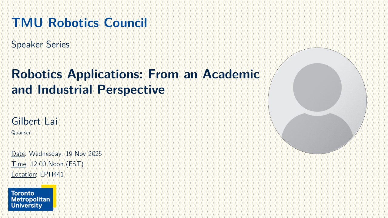 Robotics Applications: From an Academic and Industrial Perspective by Gilbert Lai - Faculty of ...