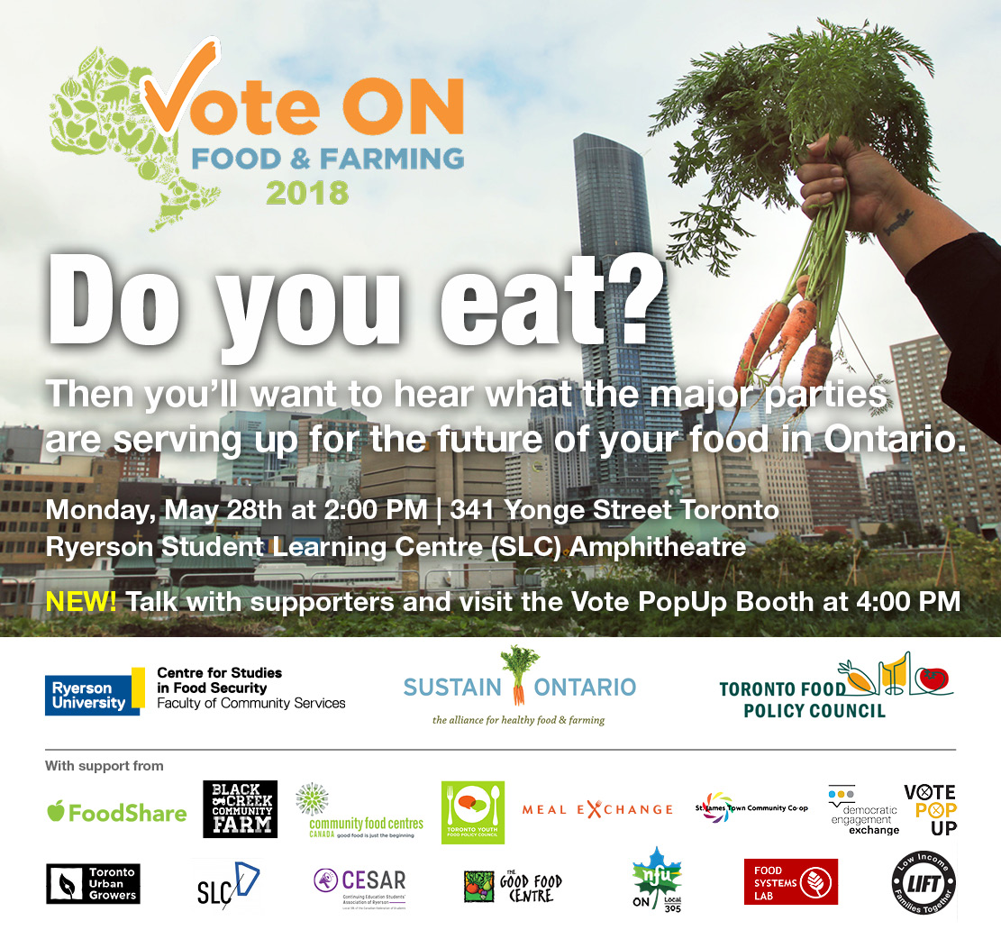 Vote on Food and Farming 2018 - A Provincial Election Debate on Food ...