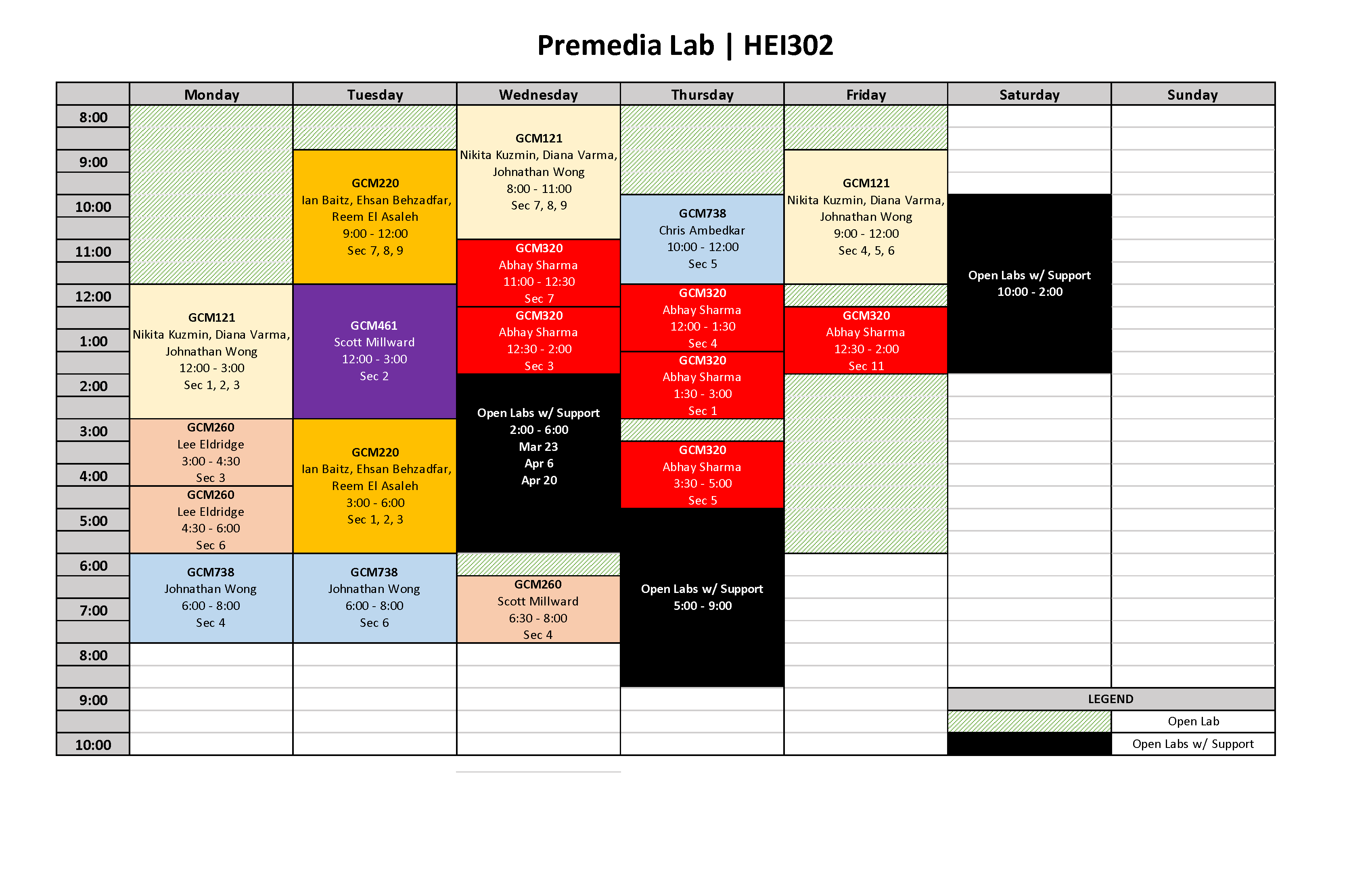 Lab Schedule - Graphic Communications Management - Toronto Metropolitan ...