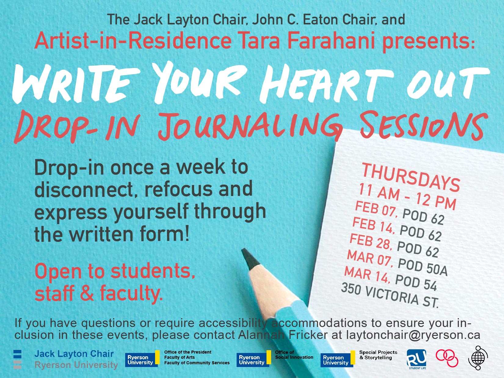 Write Your Heart Out - Jack Layton Chair - Toronto Metropolitan ...