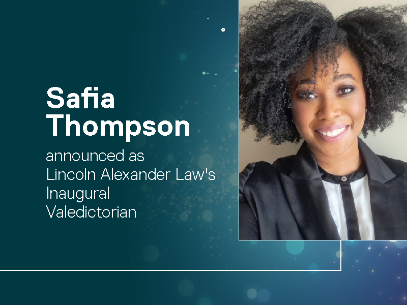 Safia Thompson announced as Lincoln Alexander Law's Inaugural ...