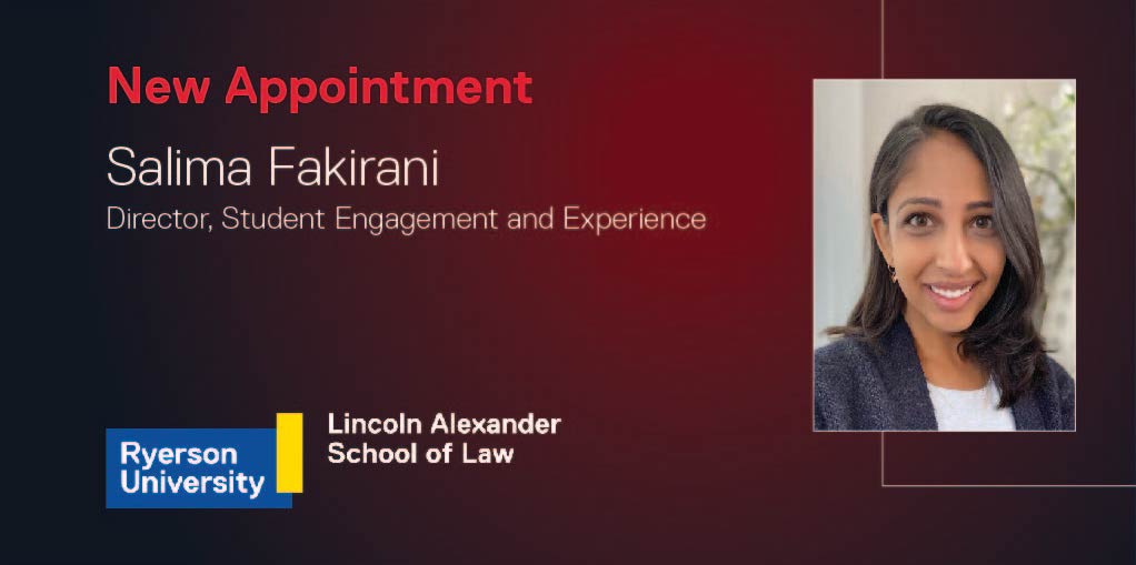 Salima Fakirani joins the Lincoln Alexander School of Law as Director ...