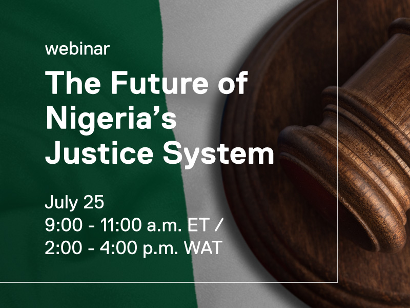 The Future of Nigeria’s Justice System - Lincoln Alexander School of ...