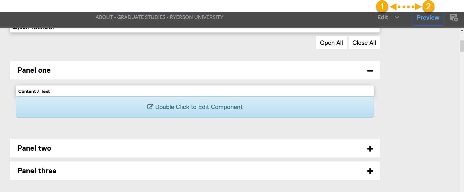 Accordion Layout Component - Web Support - Toronto Metropolitan University