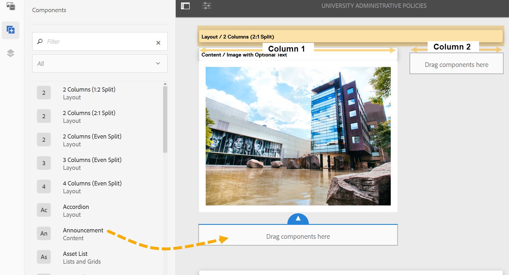 Columns - Web Support - Toronto Metropolitan University